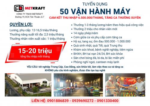 CÔNG TY TNHH METKRAFT TUYỂN DỤNG